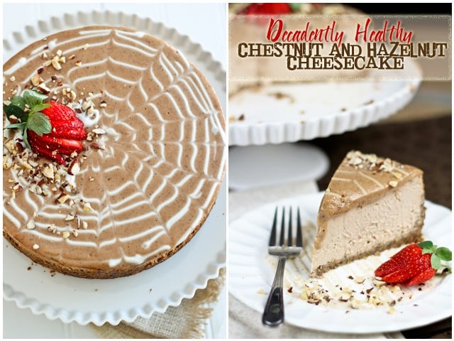 Healthy Chestnut and Hazelnut Cheesecake