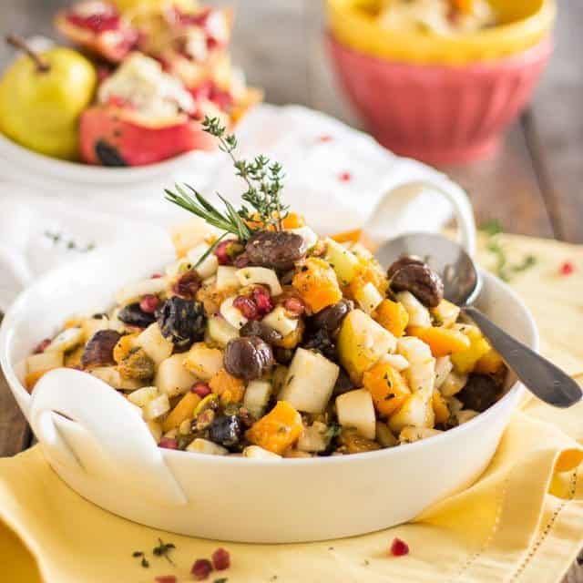 Butternut Squash, Pear and Chestnut Salad