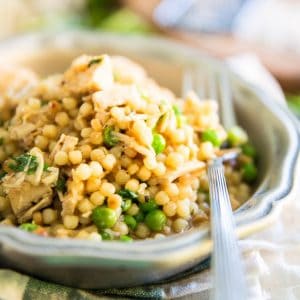 Israeli Pearl Couscous with Chicken and Peas – THF