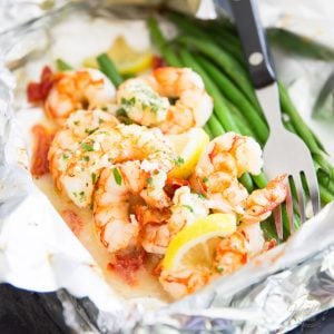 Lemon Garlic Shrimp Foil Packets – THF
